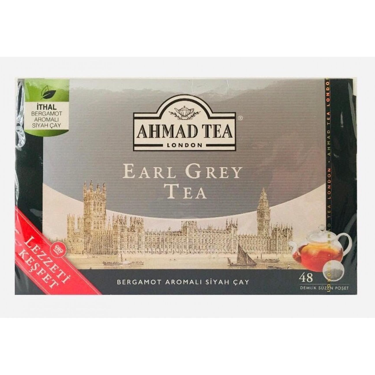 Ahmad Tea Demlik Poşet Çay Earl Grey 48 adet